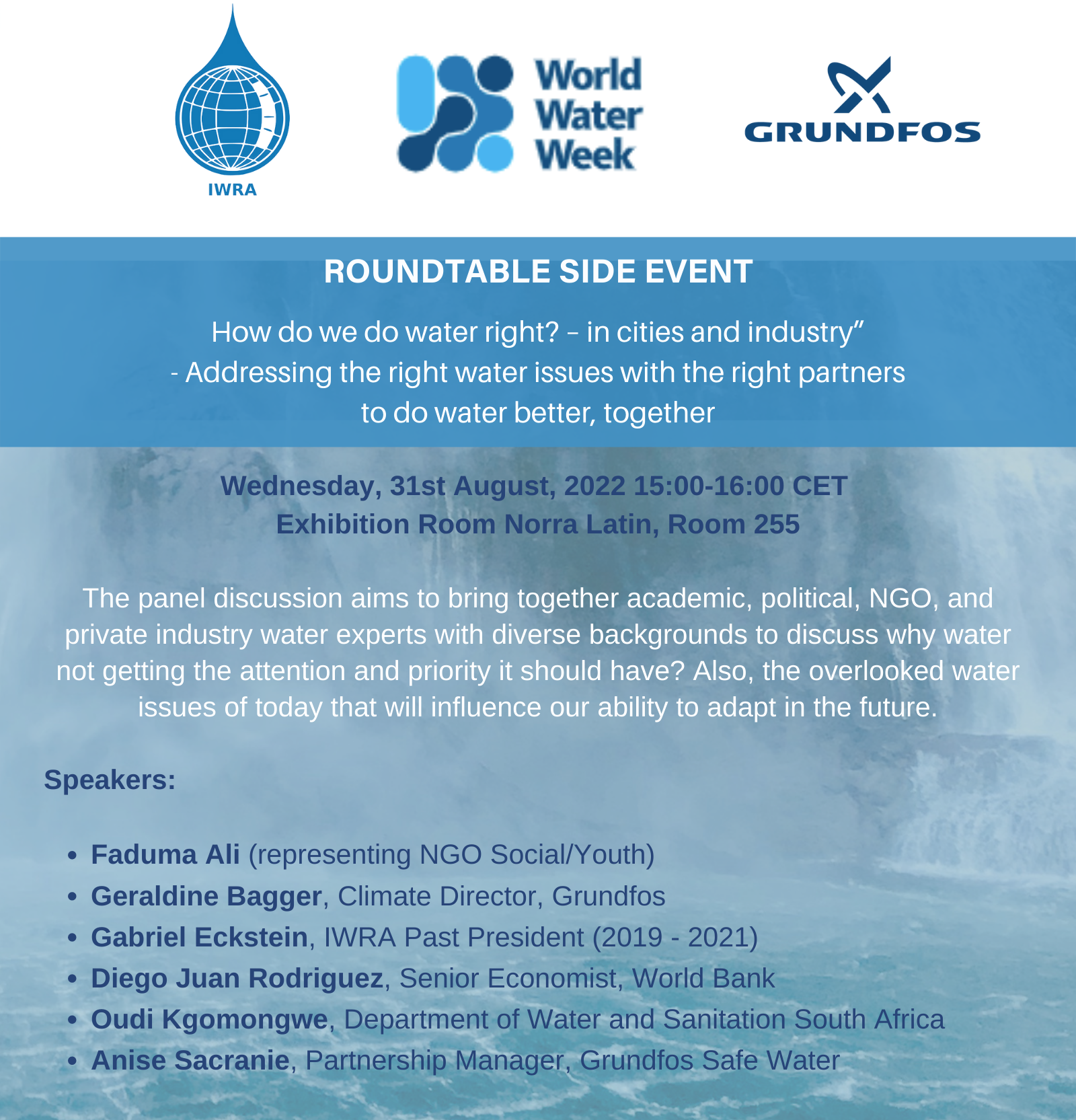 Join IWRA Sessions and Contributions at the World Water Week in ...