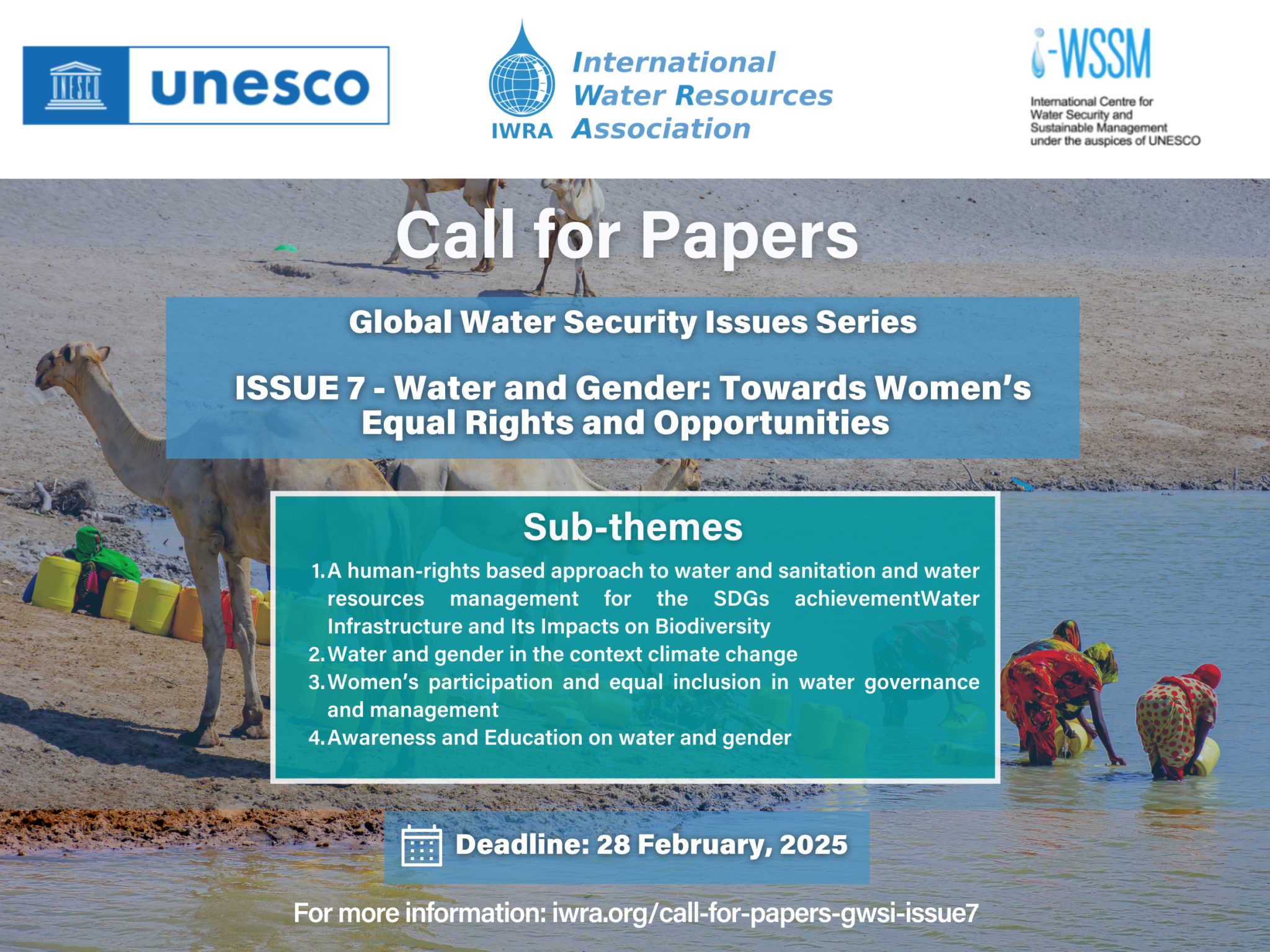Call for Papers: Global Water Security Issue 7 – Water and Gender ...