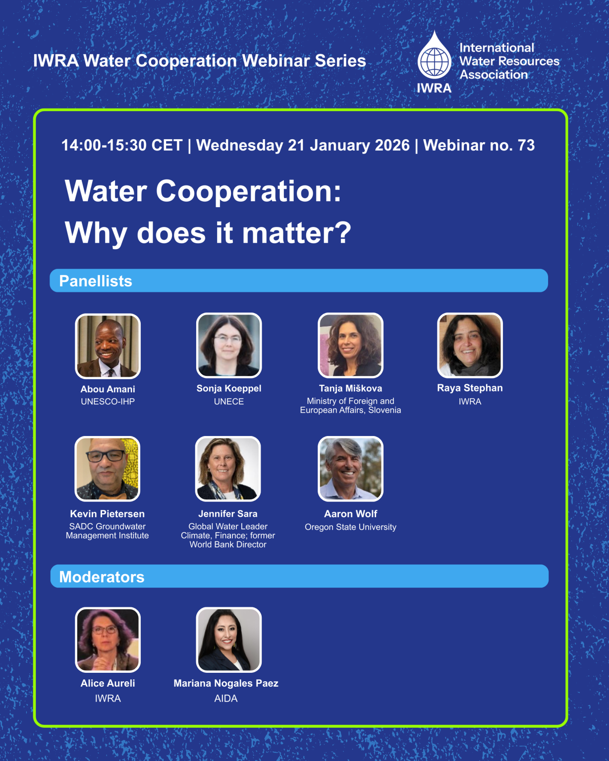 IWRA Webinar N°73 – International Water Resources Association